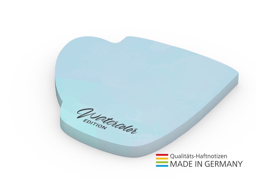 Form aus 72 x 72 mm green+blue inkl. 4C-Druck | auf den Haftnotizen ...