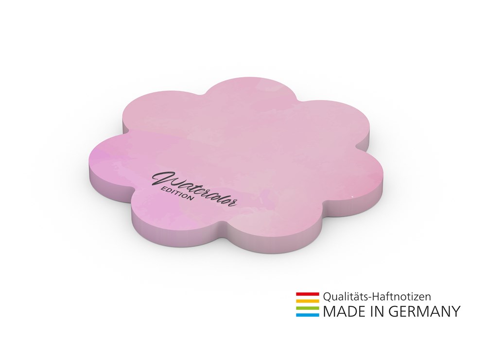 Form aus 100 x 72 mm green+blue inkl. 4C-Druck | auf den Haftnotizen ...