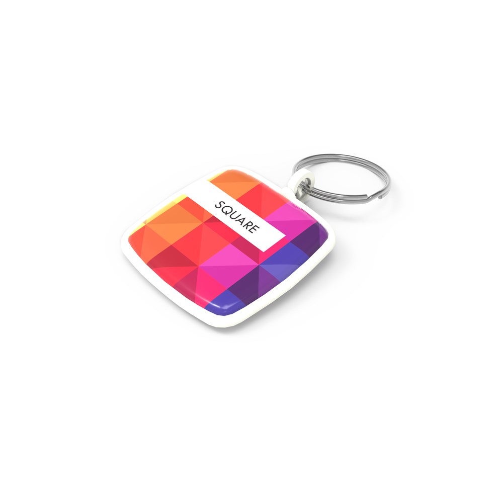 Key Ring Square | Personalisierungsmöglichkeit | Weiß | dn-krsqwh ...
